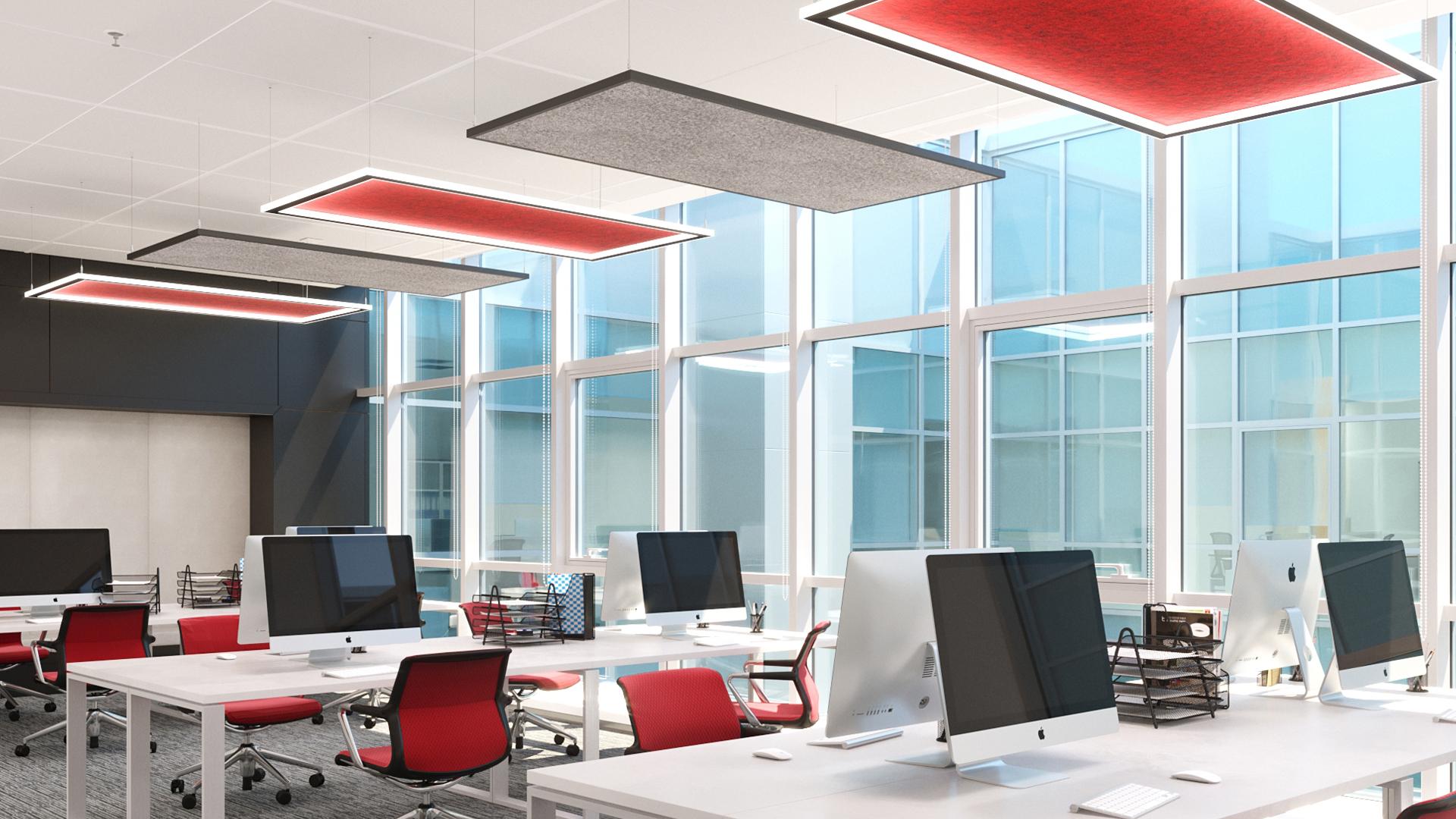 Acoustic Quads™ Suspended Non-Illuminated Configurator